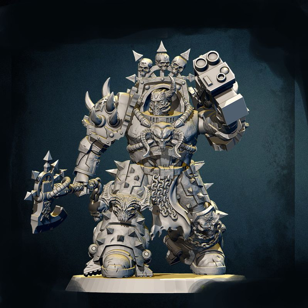 Терминатор Хаоса, Terminator Chaos Sorcerer / Lord (54мм) миниатюра для ...