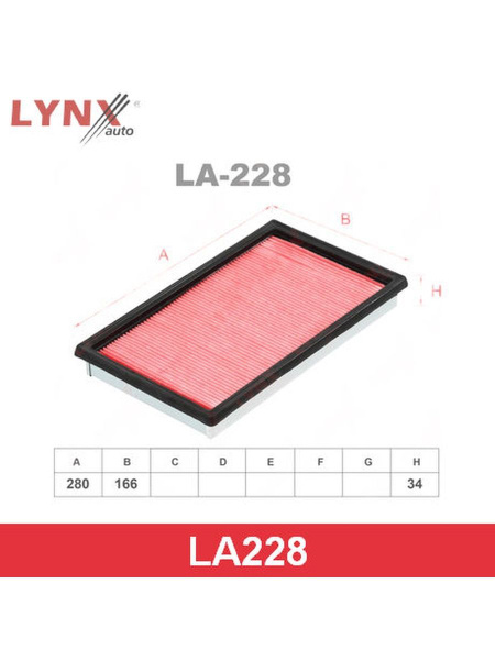 Фильтр воздушный LYNXauto LA228 - купить по выгодным ценам в интернет ...