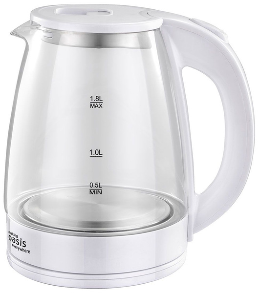 Купить электрический чайник making Oasis everywhere Oasis K-8GW, Пластик/стекло по низкой цене ...