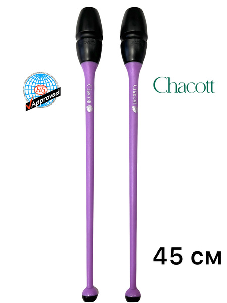 Булавы резиновые Chacott 45 см фиолетовый-черный цвет 177. - купить по низкой цене в интернет ...