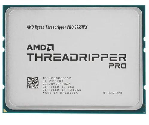 Процессор AMD Ryzen Threadripper, BOX (без кулера), 16 яд., 3.9 ГГц 100 ...