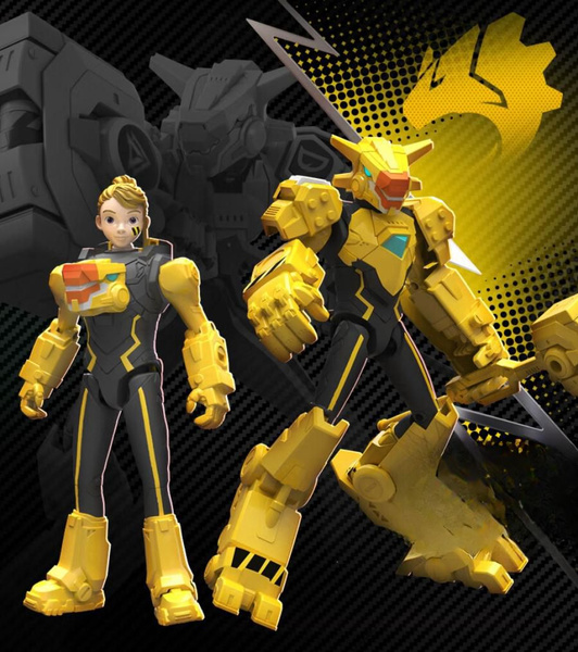 Диностер. Большая фигурка героя Делби в дино-костюме 20 см. Dinoster ...