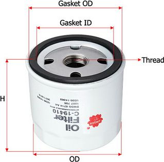 Фильтр масляный Sakura C19410 - купить по выгодным ценам в интернет-магазине OZON (1293776539)