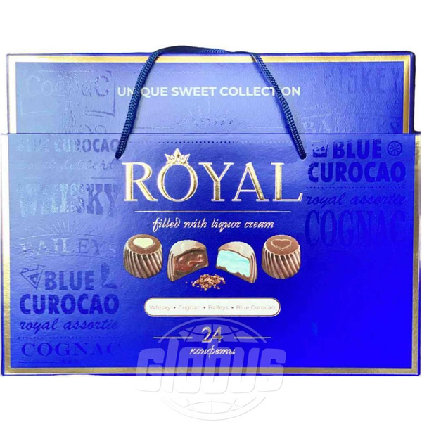 Набор конфет с алкогольной начинкой Royal Ассорти: Baileys, Blue ...