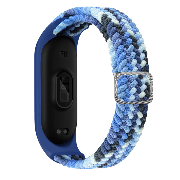 Эластичный тканевый ремешок для Xiaomi Mi Band 8 (Ксиоми Ми Бэнд 8) с ...