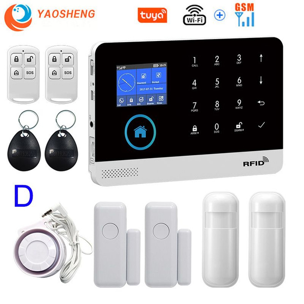Беспроводная домашняя сигнализация Tuya умный дом WIFI GSM охранная ...