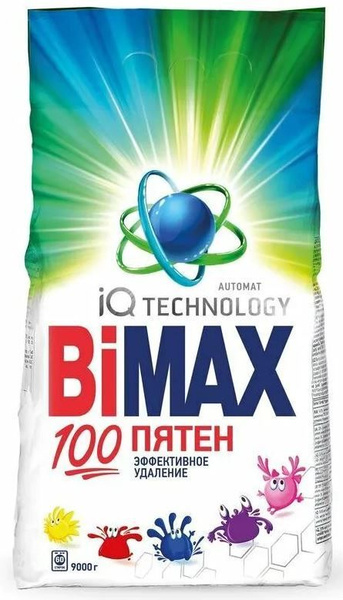 BiMAX Стиральный порошок 9000 г Для белых тканей, Для цветных тканей - купить с доставкой по ...