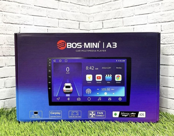 BOS-MINI Автомагнитола, диагональ: 9", 2 DIN, 2ГБ/32ГБ - купить с доставкой по выгодным ценам в ...