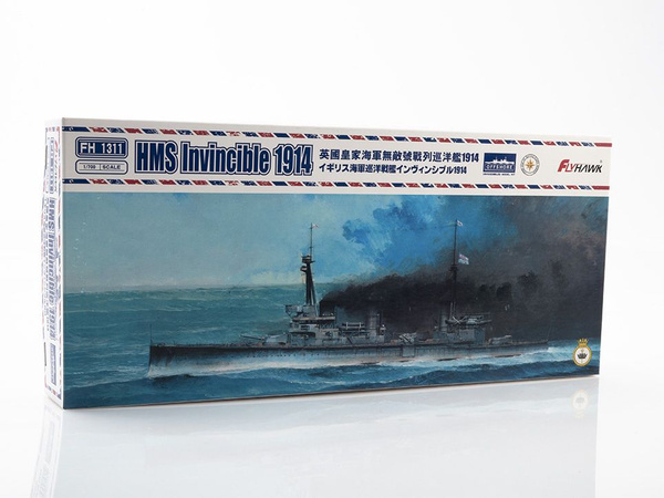 Сборная модель судна FLY HAWK MODEL HMS Invincible 1914, масштаб 1/700 ...