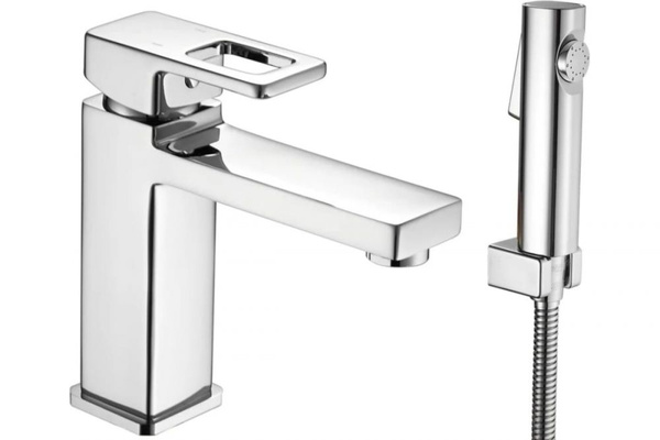 Смеситель для раковины Shevanik S8271 с гигиеническим душем, хром глянцевый купить на OZON по ...