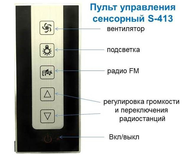 Пульт управления душевой кабины S-413, внешний размер 17x7.5см - купить ...