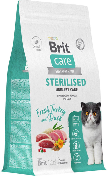 Сухой корм для стерилизованных кошек Brit Care Cat Sterilised Urinary ...