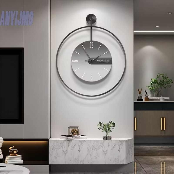 Простые черные серые круглые металлические бесшумные современные