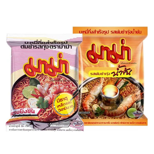 Тайская лапша быстрого приготовления МАМА, со вкусом кремовый Том Ям ...