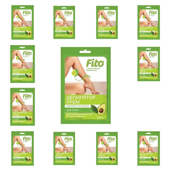 Fito Косметик Крем-депилятор, с маслом авокадо, для тела чувствительной кожи, быстрое удаление ...