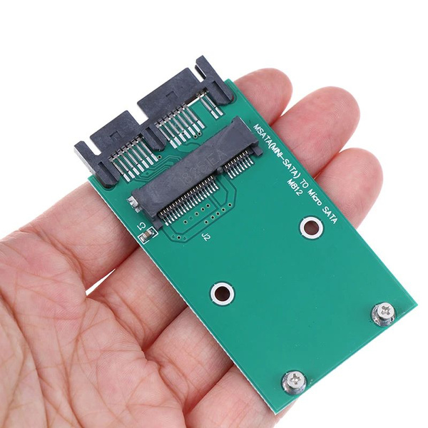 Адаптер Micro-SATA 1,8" на mSATA, переходник, преобразователь (Зеленый ...