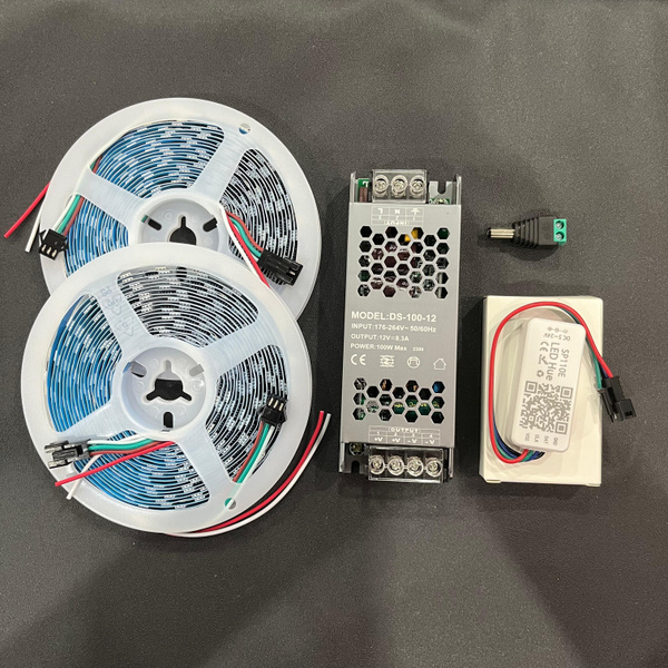 Светодиодная лента, 12В, IP33, 60 LED/m комплект адресная лента ...