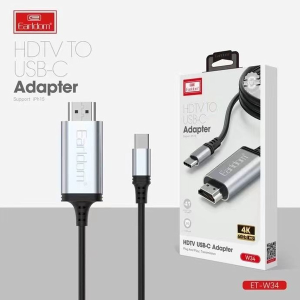 Кабель USB Type-C, HDMI Earldom MR_HDMI_CABLE_EARLDOM - купить по ...