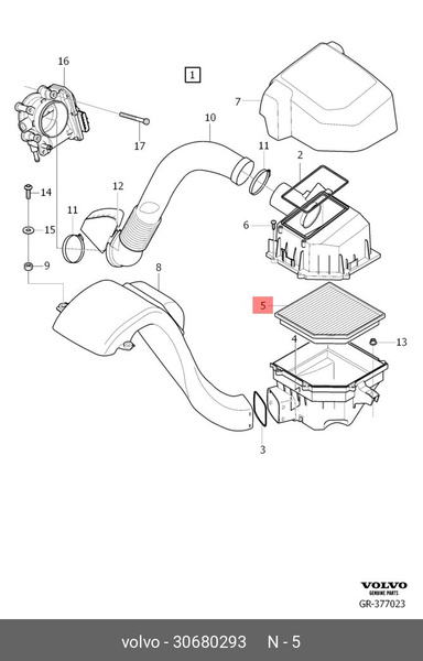 Фильтр воздушный Volvo 30680293 - купить по выгодным ценам в интернет ...