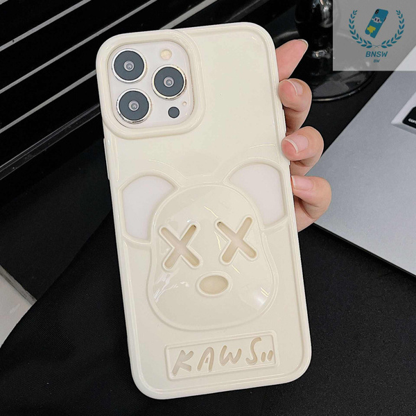 Чехол на Apple iPhone 12/12 Pro градиент противоударный с мишкой ...