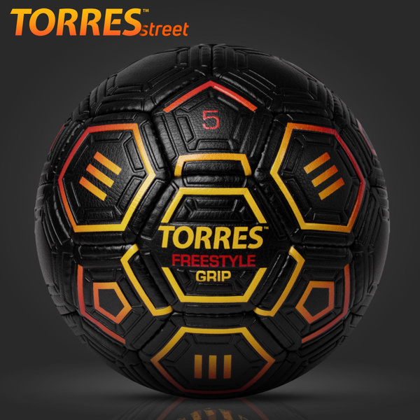 Футбольный мяч TORRES TORRESgrip, 5 размер, черный, оранжевый купить по ...