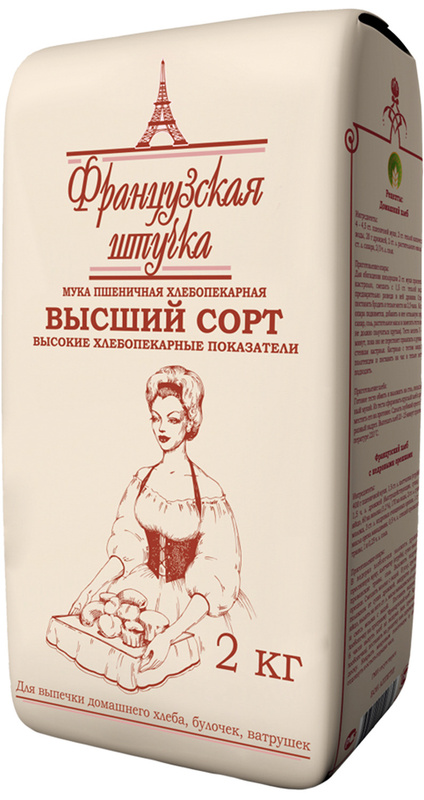 Характеристики Мука Французская штучка, для хлебопечки, высший сорт, 2 ...