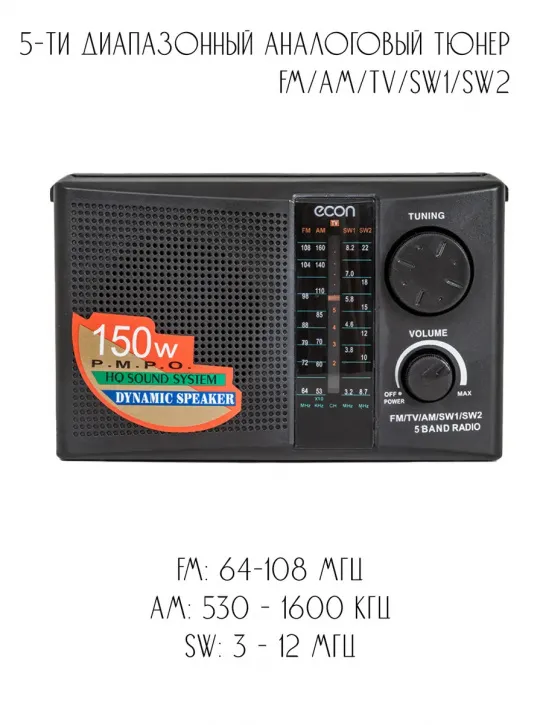 Радиоприемник econ ERP-2300UR купить по низкой цене с доставкой в ...