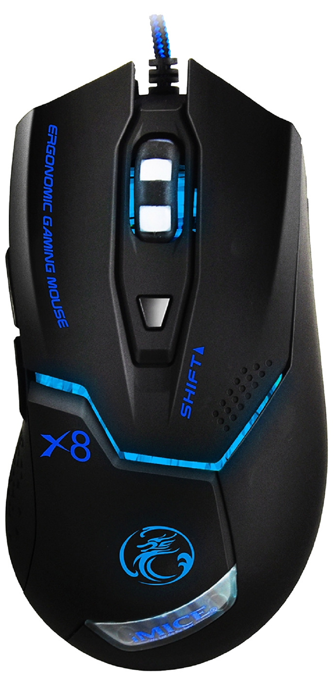 Игровая мышь проводная H проводная оптическая Imice X8 Черная, черный ...