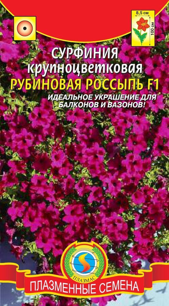 Петуния СУРФИНИЯ АМПЕЛЬНАЯ Рубиновая Россыпь — купить в интернет ...