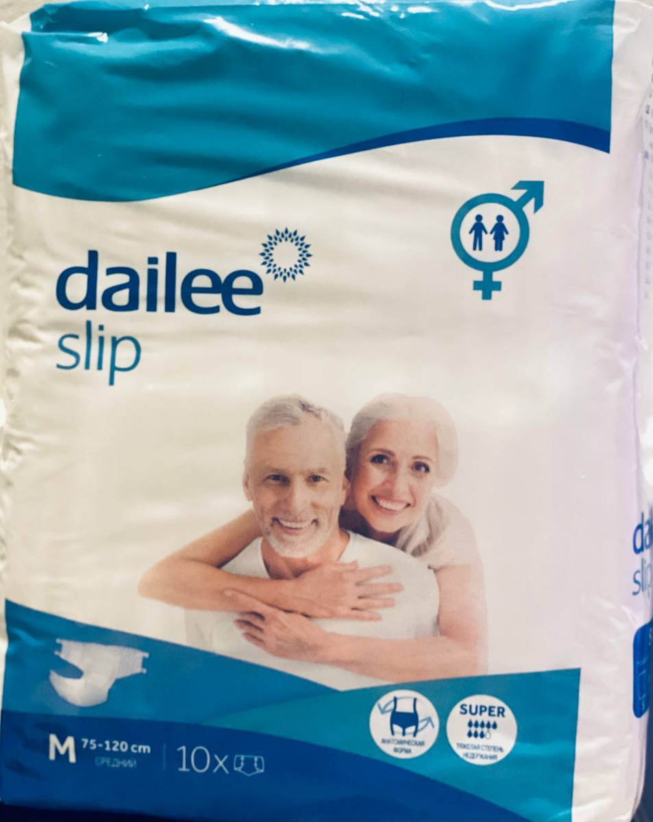 Подгузники памперсы для взрослых Dailee Super M 75-110 см 10шт/уп, 8 ...