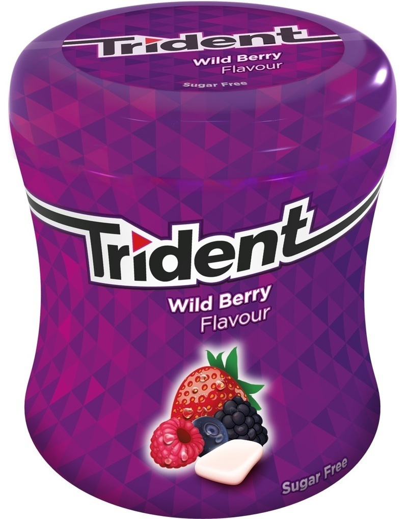 Жевательная резинка б/сахара Trident Wild Berry / Тридент Лесные Ягоды ...