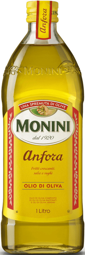 Оливковое масло MONINI, Anfora, рафинированное с добавлением ...