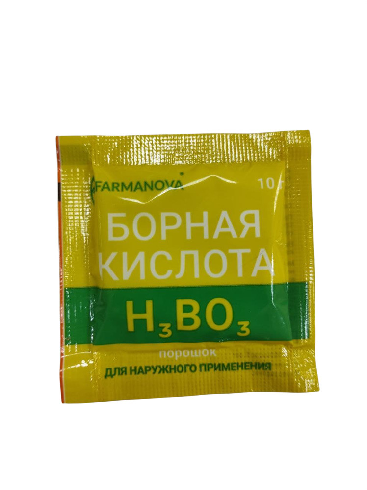 БОРНАЯ КИСЛОТА ПОРОШОК, 10гр. х 10штук — купить в интернет-магазине ...