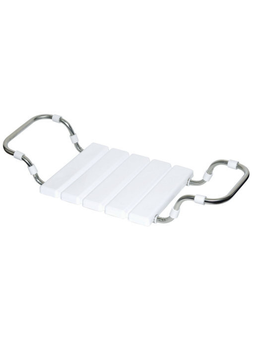 Сиденье в ванную на раздвижной нержавеющей основе, цвет белый — купить ...