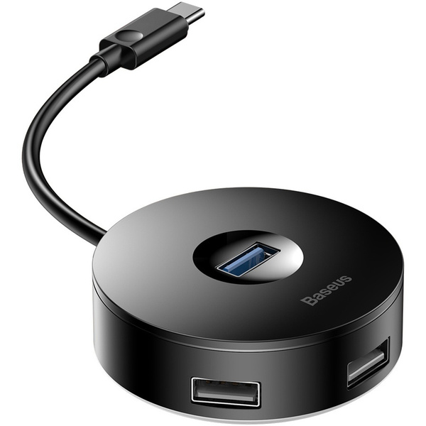 USB концентратор Baseus Round Box Type-C to 4 USB CAHUB-G01 Черный ...