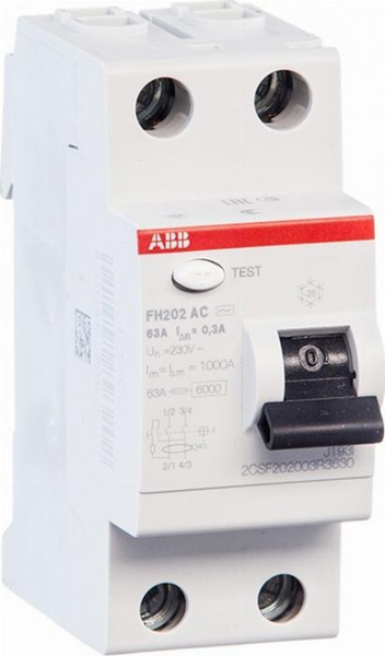 УЗО ABB FH202 2P 63А 300мА класс AC - купить с доставкой по выгодным ...