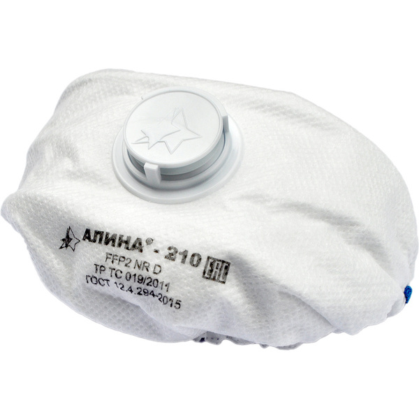 Характеристики Маска респиратор Алина 210, защитная фильтрующая, FFP2 NR D, 50 штук подробное ...
