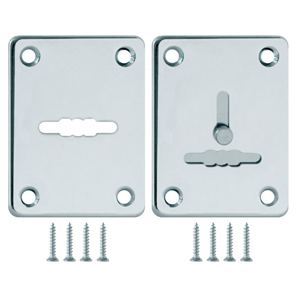 Декоративная накладка Fuaro ESC081/082-CP-8 хром на сувальдный замок сталь (1пара) - купить по ...