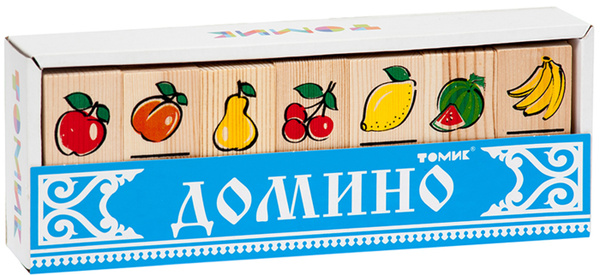 Настольная игра Домино Томик "Фрукты-ягоды", детская развивающая игра ...