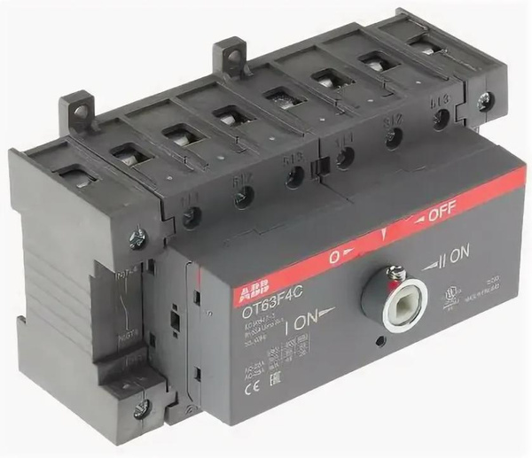 Рубильник реверсивный 4п OT63F4C до 63А без ручки - купить по выгодной ...