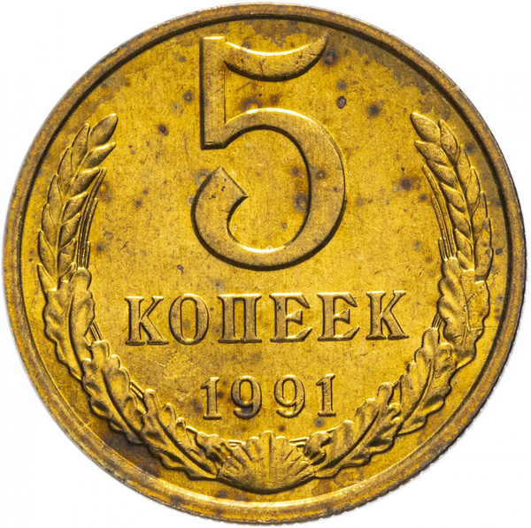 5 копеек 1991 года СССР ММД - купить в интернет-магазине OZON с быстрой ...
