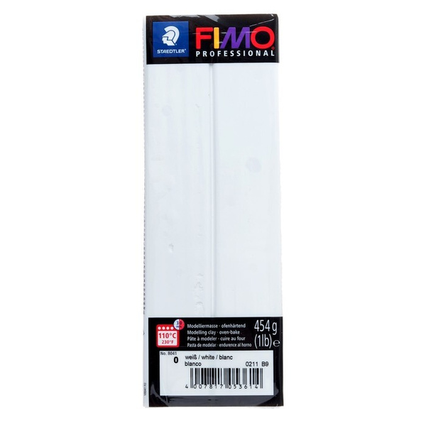 Пластика - полимерная FIMO professional, 454 г, белая - купить с ...