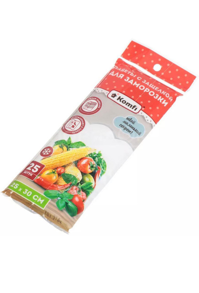 Пакеты для заморозки, 25/30 см, 25 шт, Полиэтилен купить по низкой цене ...