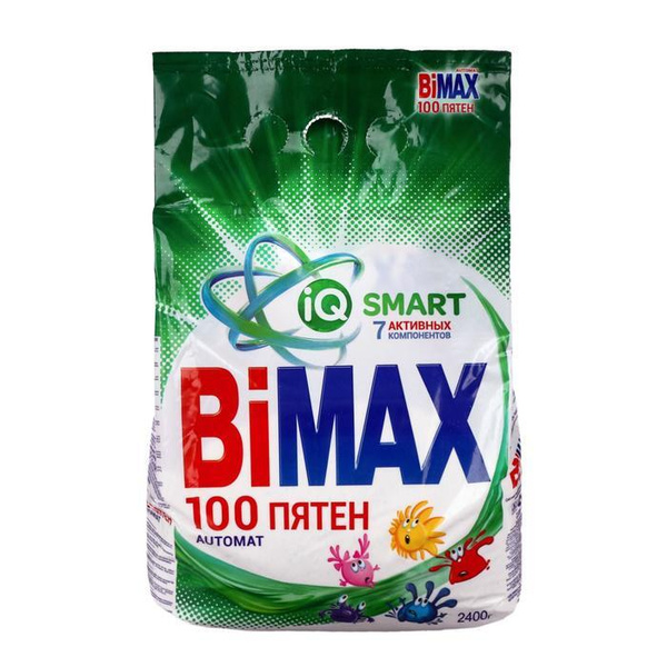 Стиральный порошок BiMax "100 пятен", автомат, 2.4 кг - купить с доставкой по выгодным ценам в ...
