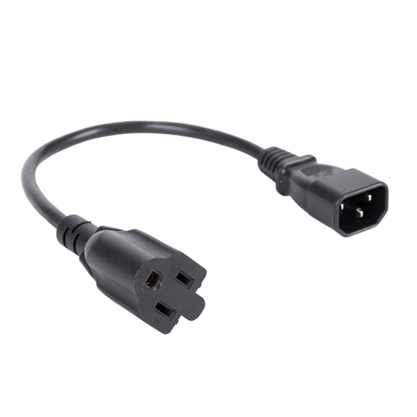 1 фут IEC 320 C14 вилка для кабеля питания ПК NEMA 5-15R мама черный ...