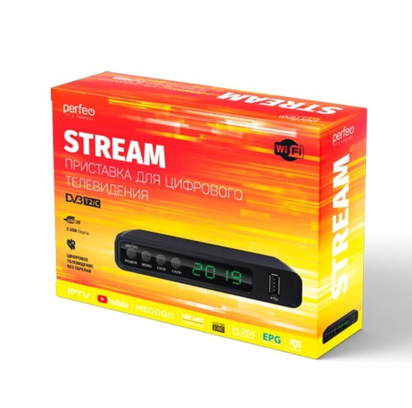ТВ-ресивер Perfeo STREAM, черный купить по выгодной цене в интернет ...
