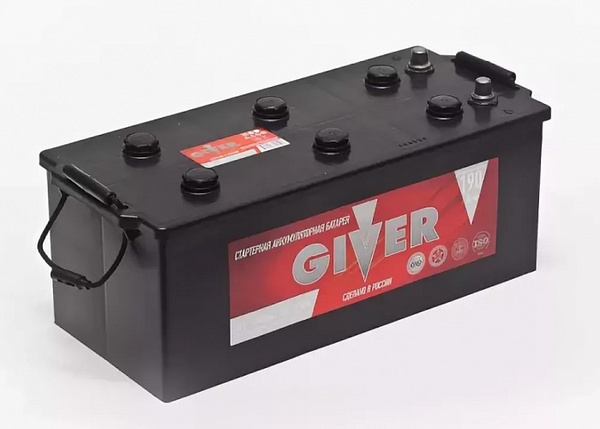 Аккумулятор автомобильный GIVER 190 А.ч Обратная полярность. Конус ...