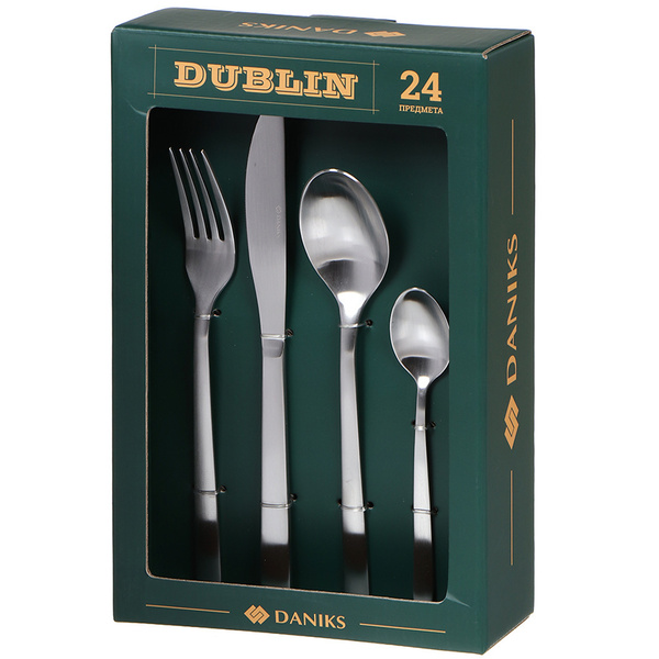 Набор столовых приборов 24 предмета на 6 персон, Daniks купить на OZON по низкой цене (1416950392)