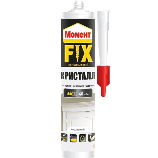 Монтажный клей Момент FIX_кристалл_80928 0.26 кг, прозрачный - купить ...