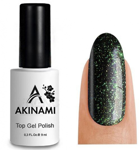 Akinami Glitter Top Gel 07 - Топ для гель лака 9мл / Завершающиее покрытие для маникюра - купить ...